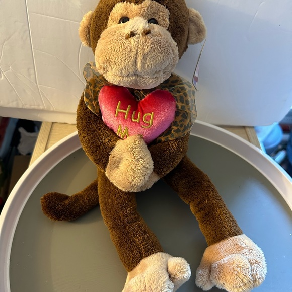 Toys | Plush Monkey Hugging Valentine | Poshmark